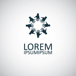 Arm palm circle icon Royalty Free Vector Image