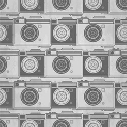 Graphic camera pattern Royalty Free Vector Image