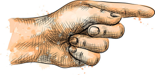 Retro pointing fingers set Royalty Free Vector Image