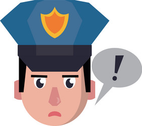 Police face cartoon Royalty Free Vector Image - VectorStock