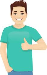 Big man gesturing ok sign Royalty Free Vector Image