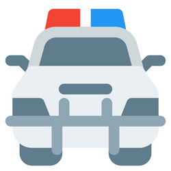 Police car a ground-based patrol vehicle Vector Image