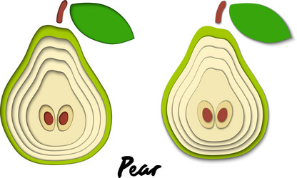 Pear green cartoon Royalty Free Vector Image - VectorStock