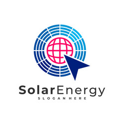 Creative solar energy logo design template Vector Image