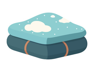 Blue cushions comfort icon design isolated Vector Image