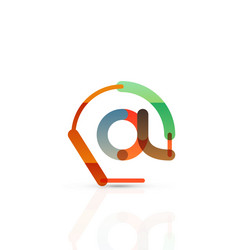 Email business symbol or at sign logo Royalty Free Vector