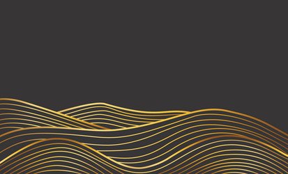 Japanese modern line art landscape design Vector Image