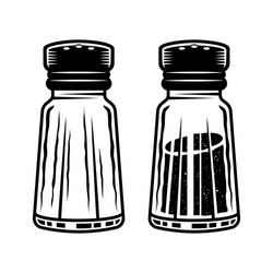 Silhouette salt shaker table sodium bottle Vector Image