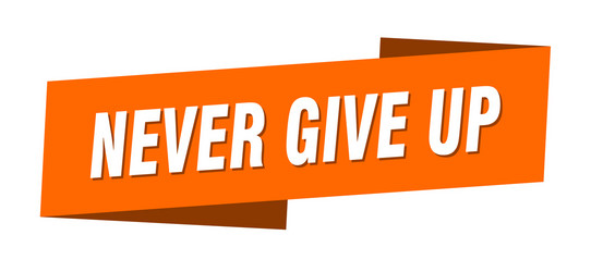Never give up stamp label Royalty Free Vector Image