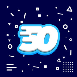 Number 50 3d speed modern Royalty Free Vector Image