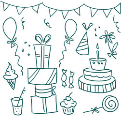 Birthday Sketch Vector Images (over 35,000)