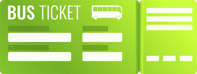 Bus ticket icon cartoon style Royalty Free Vector Image