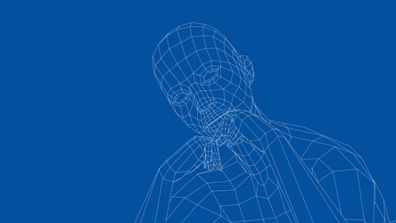 Polygonal legs and hands a girl wireframe Vector Image