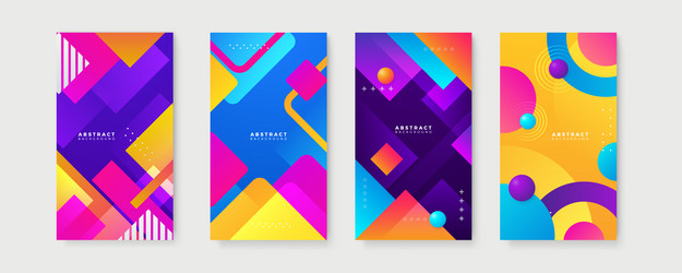 Colourful background for story social media Vector Image