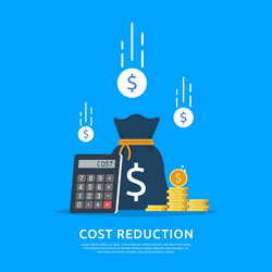 Costs reduction cut optimization Royalty Free Vector Image