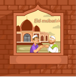 Islamic happy eid mubarak Royalty Free Vector Image