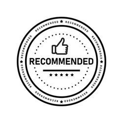 Recommend labels stickers and tags with thumb up Vector Image