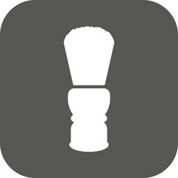 Shaving brush icon shaver symbol flat Royalty Free Vector