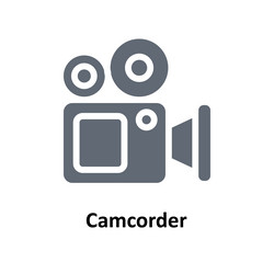 Camcorder outline icons simple stock il Royalty Free Vector