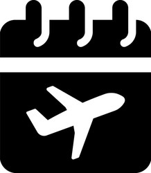 Flight schedule icon Royalty Free Vector Image