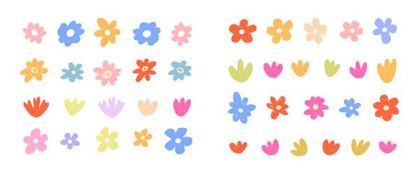 Hand drawn boho doodle borders set summer strokes Vector Image