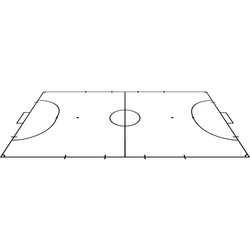 Futsal soccer field sport icon Royalty Free Vector Image