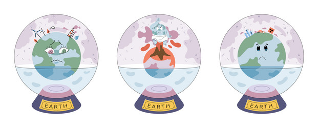 Global warming world ocean level rise due Vector Image