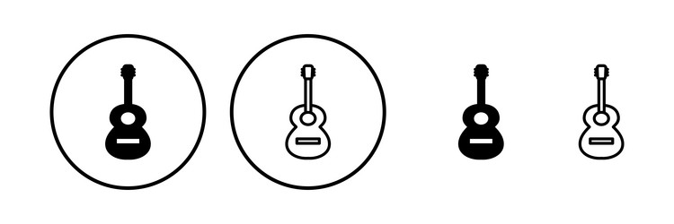 Guitar icon musical instrument sign Royalty Free Vector