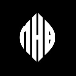 Mhb circle letter logo design with circle Vector Image