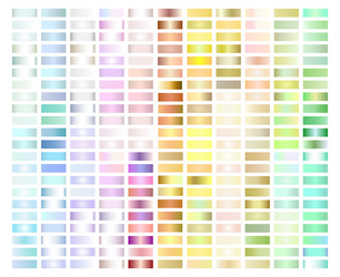 Blue color gradient collection of swatches Vector Image