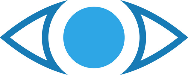 Blue eyes vision logo design Royalty Free Vector Image