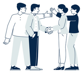 People Greeting Each Other Vector Images (over 560)
