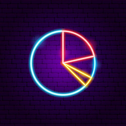 Round neon sign bright light illuminated Vector Image