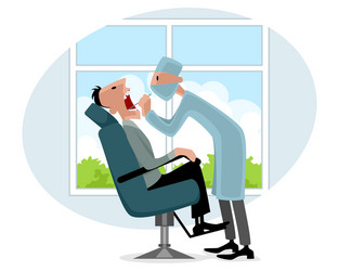 A man who fell off from the chair Royalty Free Vector Image