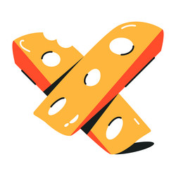 Cheddar cubes Royalty Free Vector Image - VectorStock