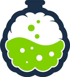 Head science lab logo icon design Royalty Free Vector Image