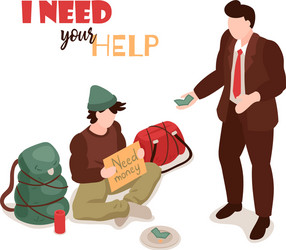 Consultant help isolated cartoon Royalty Free Vector Image