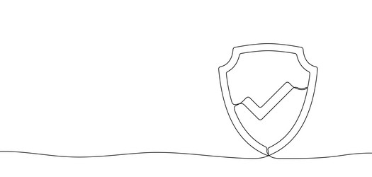 Bank check cheque continuous one line Royalty Free Vector