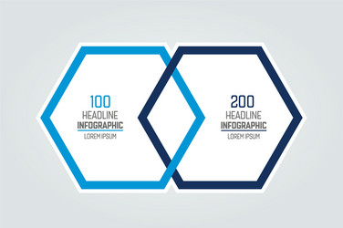 2 step options template scheme diagram chart Vector Image