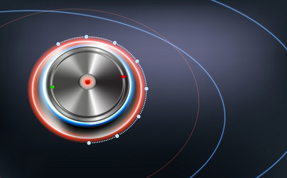 Knob switch and dial design elements Royalty Free Vector