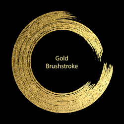 Golden round greek frame for design Royalty Free Vector