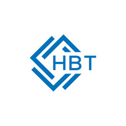 Hbt letter logo design on black background Vector Image