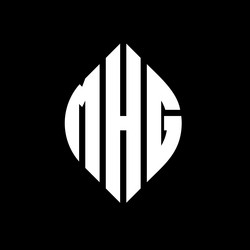 Mhg circle letter logo design Royalty Free Vector Image