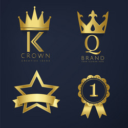 Set company logo design ideas Royalty Free Vector Image
