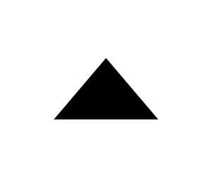 Triangle up arrow or pyramid line art icon Vector Image