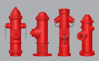 Industrial emergency red fire water pumps Vector Image