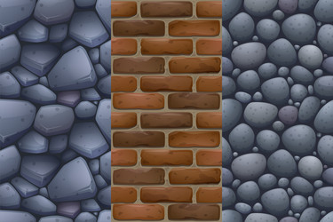 Game textures of brick wall building facade Vector Image
