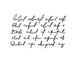 Handwritten unreadable illegible text Royalty Free Vector