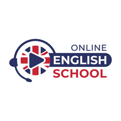 Logo of the english language school Royalty Free Vector