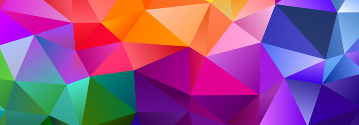 Color blend rainbow trendy low poly bg design Vector Image